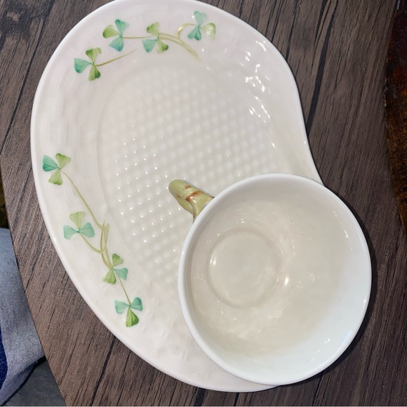Belleek | Kitchen | Belleek Pottery Plate Luncheon Tea Cup 202 Ceramic ...
